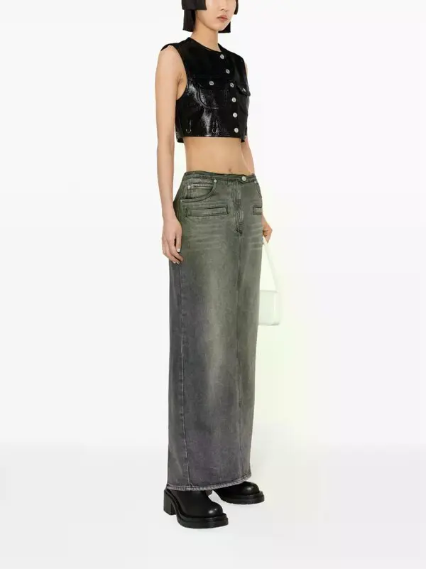 COURREGES Faux-leather Cropped Vest