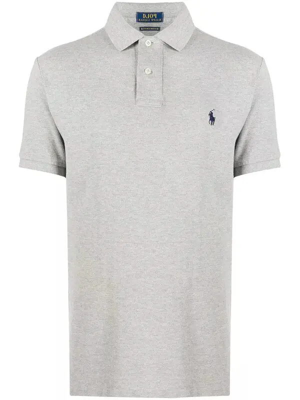 Polo Ralph Lauren Embroidered Logo Polo Shirt - Grey