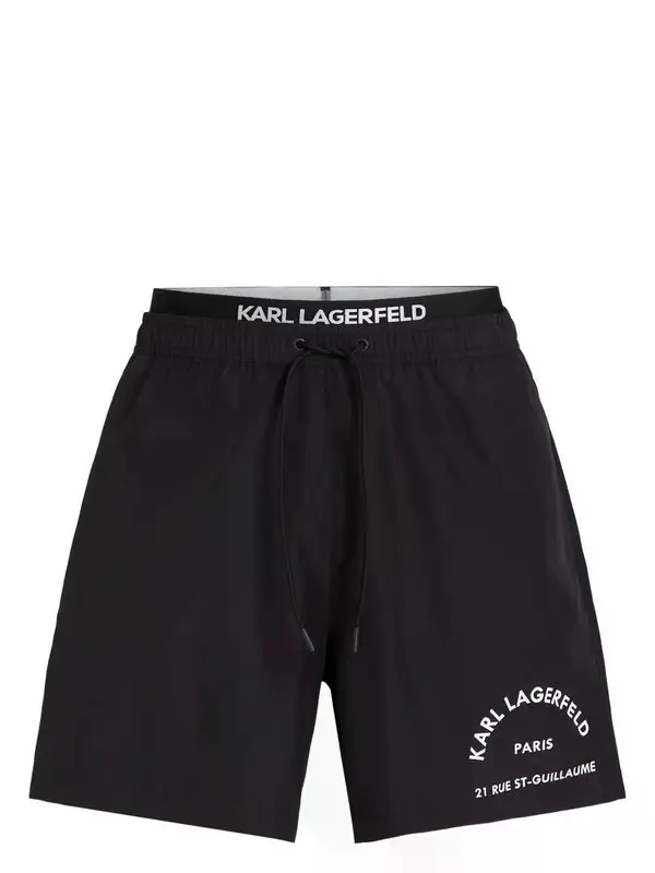 Karl Lagerfeld Rue St-guillaume Swim Shorts - Black