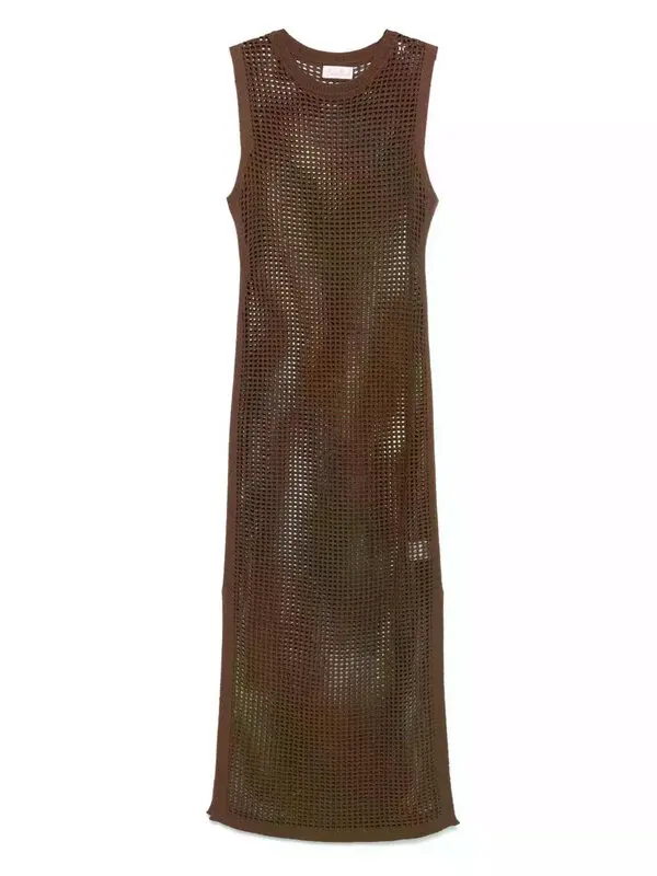 MC2 SAINT BARTH Eileen Midi Dress - Brown