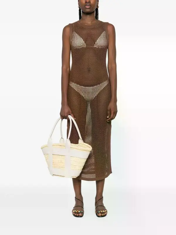MC2 SAINT BARTH Eileen Midi Dress - Brown