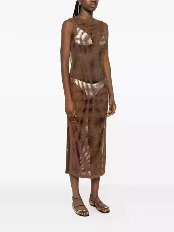 MC2 SAINT BARTH Eileen Midi Dress - Brown