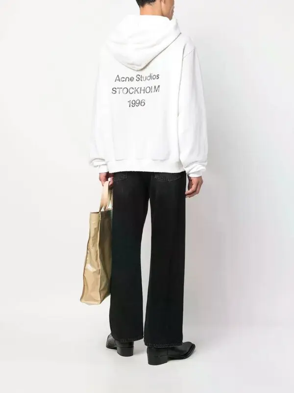 Acne Studios Logo-print Drop-shoulder Hoodie