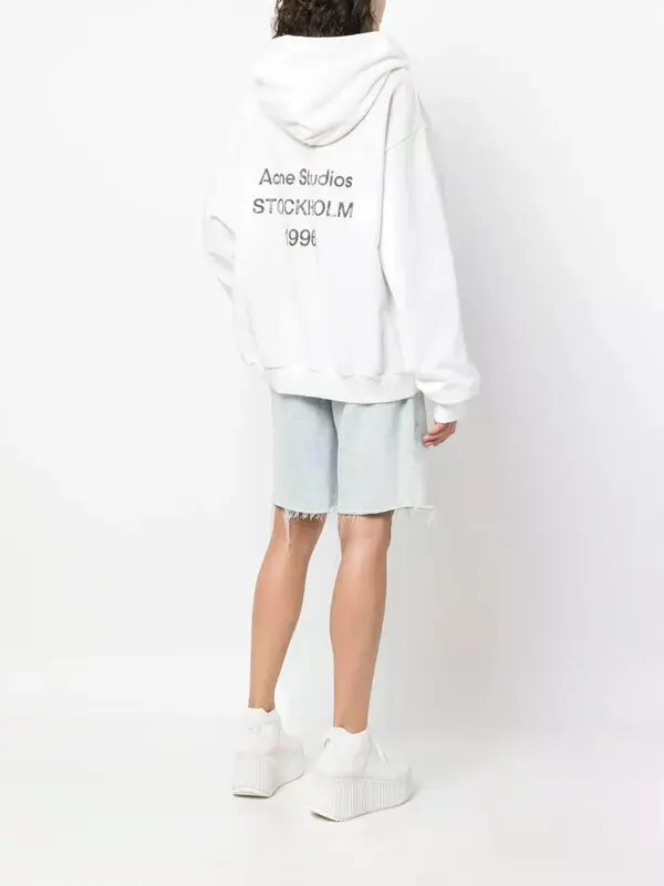 Acne Studios Logo-print Drop-shoulder Hoodie