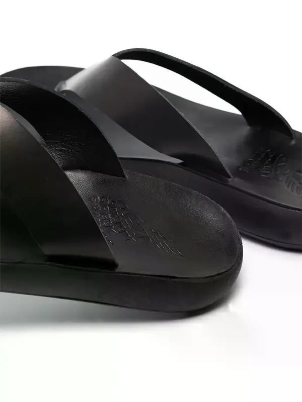 ANCIENT GREEK SANDALS Charys Leather Sandals - Black