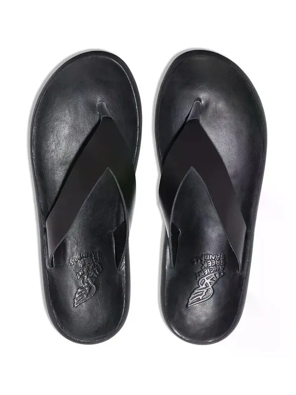 ANCIENT GREEK SANDALS Charys Leather Sandals - Black