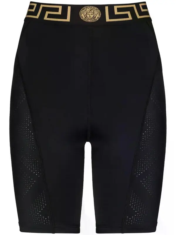 Versace Greca Border Cycling Shorts - Black