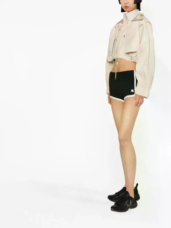 COURREGES Contrasting-trim Logo Shorts