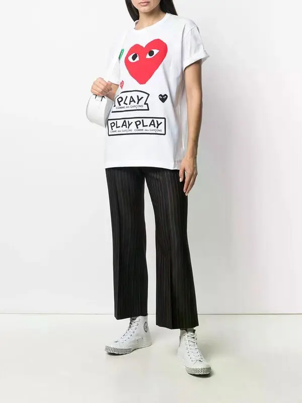 Play Comme Des Garcon Multi Logo T-shirt