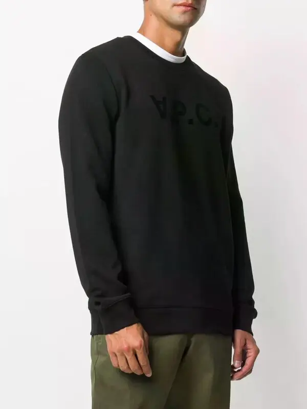 A.p.c. Logo-print Crew Neck Sweatshirt
