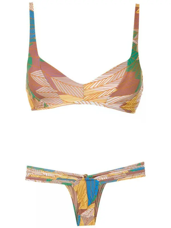 AMIR SLAMA Cocar Francês Printed Bikini Set - Multicolour