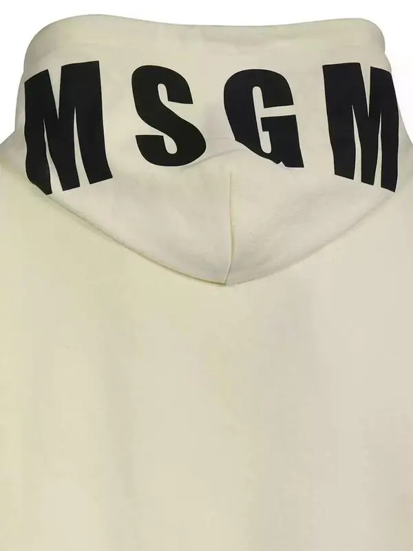 MSGM Cotton Hoodie - White