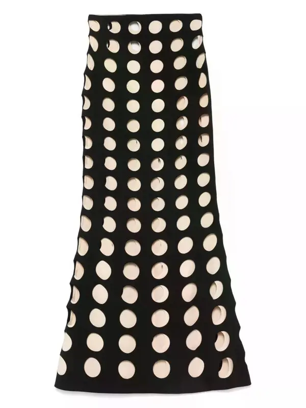 A.W.A.K.E. Mode Layered-holes Maxi Skirt