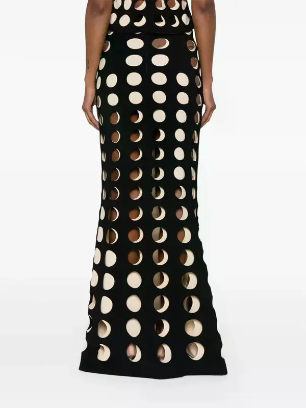 A.W.A.K.E. Mode Layered-holes Maxi Skirt