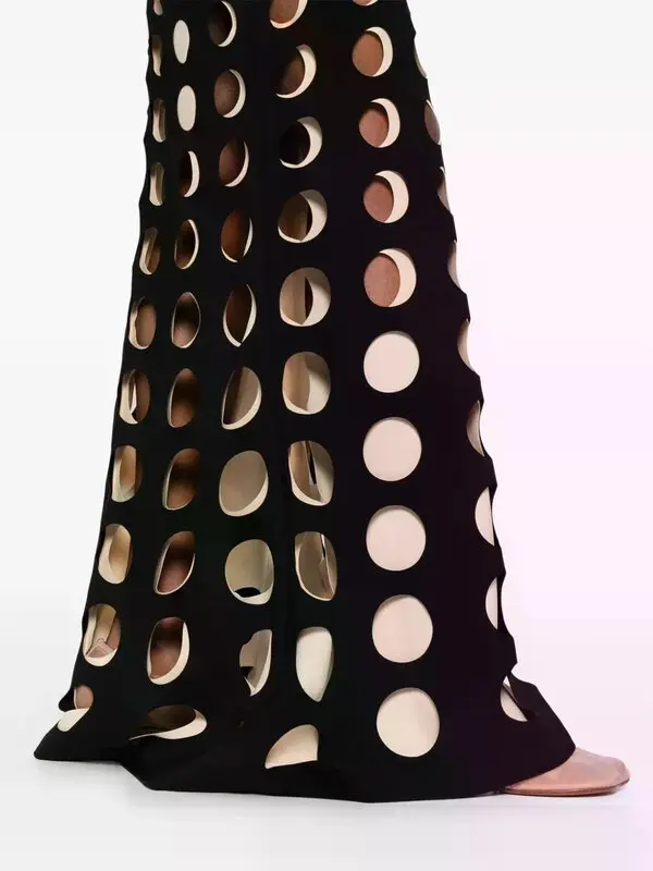 A.W.A.K.E. Mode Layered-holes Maxi Skirt