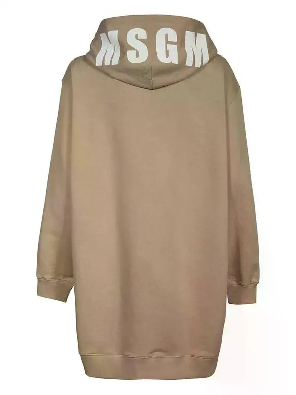 MSGM Logo-print Dress - Neutrals