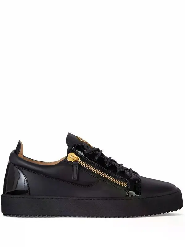 GIUSEPPE ZANOTTI Frankie Double-zip Low-top Sneakers - Black