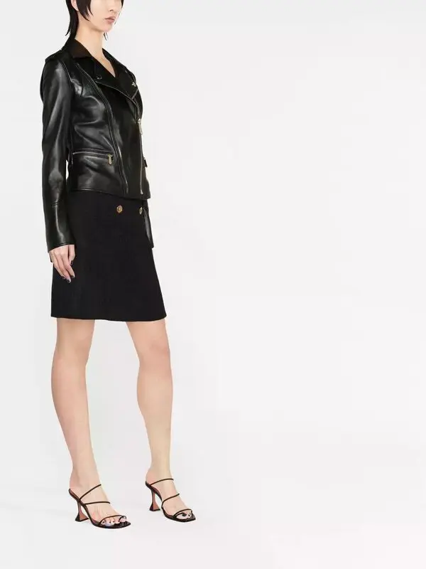 Philipp Plein Leather Biker Jacket