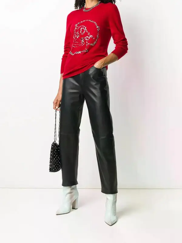 Philipp Plein Crystal-embellished Knitted Sweater