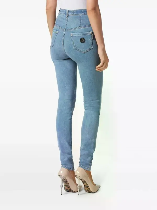Philipp Plein High-rise Skinny Jeans - Blue