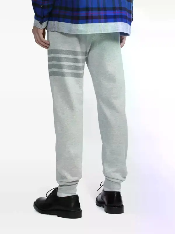 Thom Browne 4-bar Stripe Cotton Track Pants - Grey