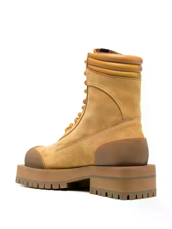 Palm Angels Square-toe Combat Boots