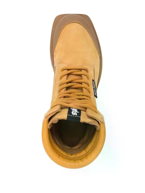 Palm Angels Square-toe Combat Boots