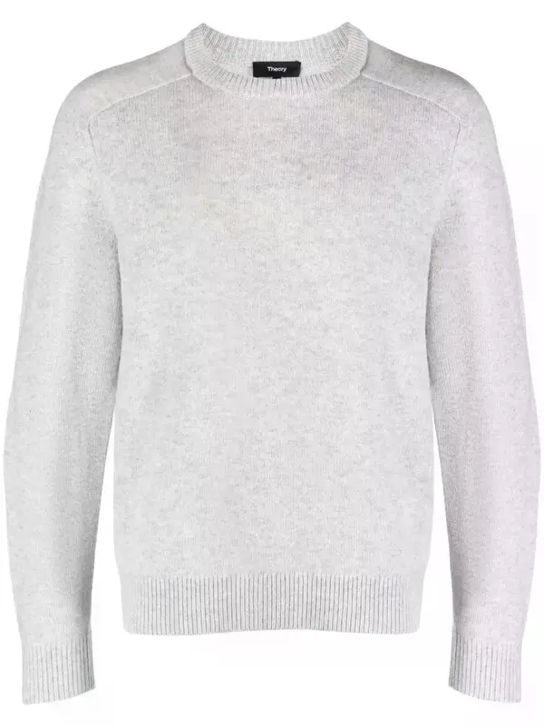 Theory Morlan Ribbed Wool Blend Jumper - Grey