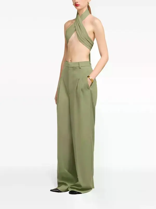 AMI Paris Silk Wrap Top