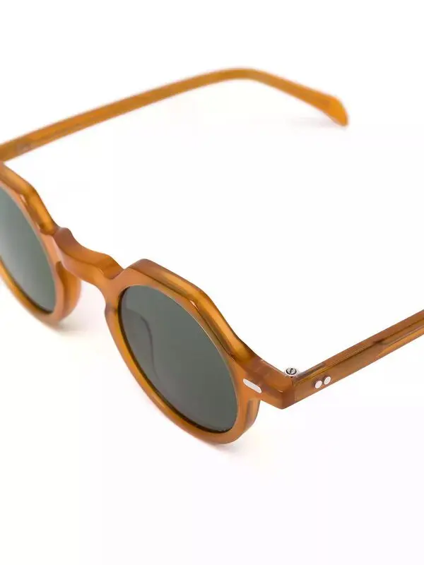 LESCA Round Frame Sunglasses
