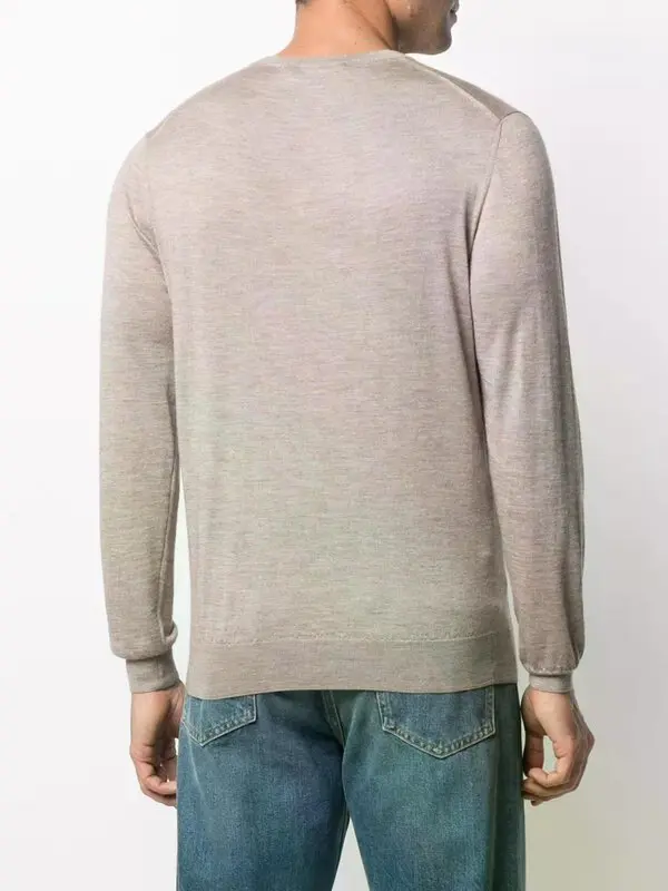 CRUCIANI Long-sleeve V-neck Jumper - Neutrals