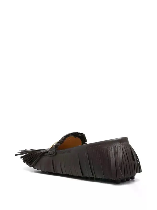 TOD'S Yorky Leather Loafers - Brown