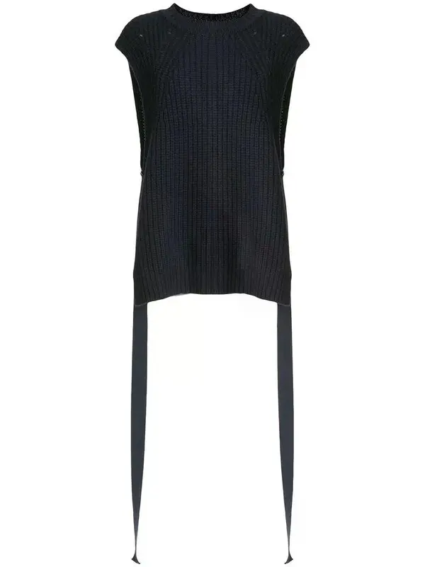 Goen.j Side Taps Knitted Top - Blue