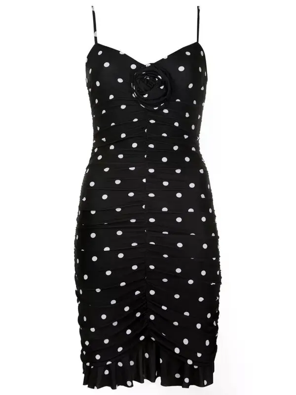 AMIR SLAMA Polka-dot Print Mini Dress