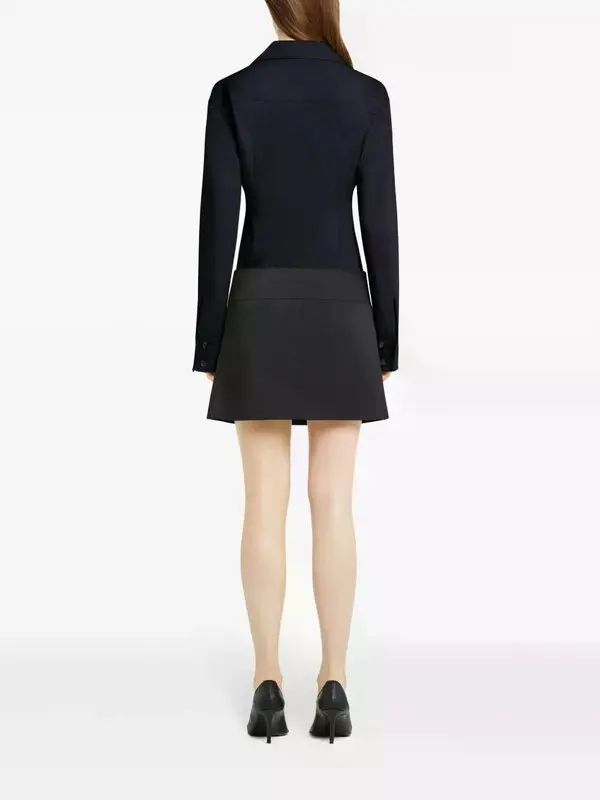 COURREGES Belted Pleated Mini Skirt