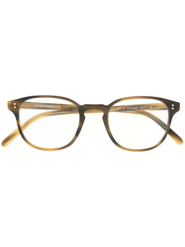 Oliver Spencer Fairmont Round Frame Glasses - Brown