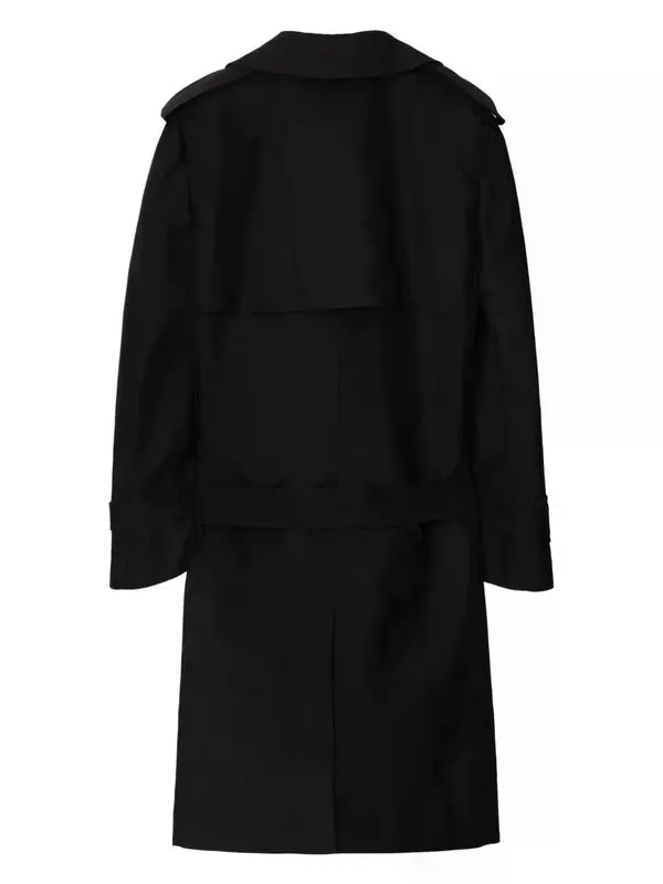 Burberry Double-breasted Belted Trench Coat - Black