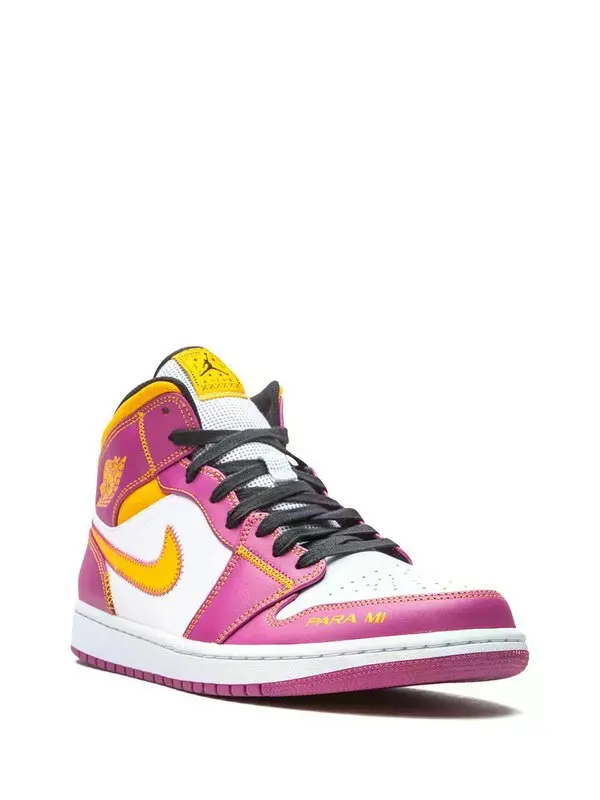 JORDAN Air 1 Mid Día De Los Muertos Sneakers - Pink