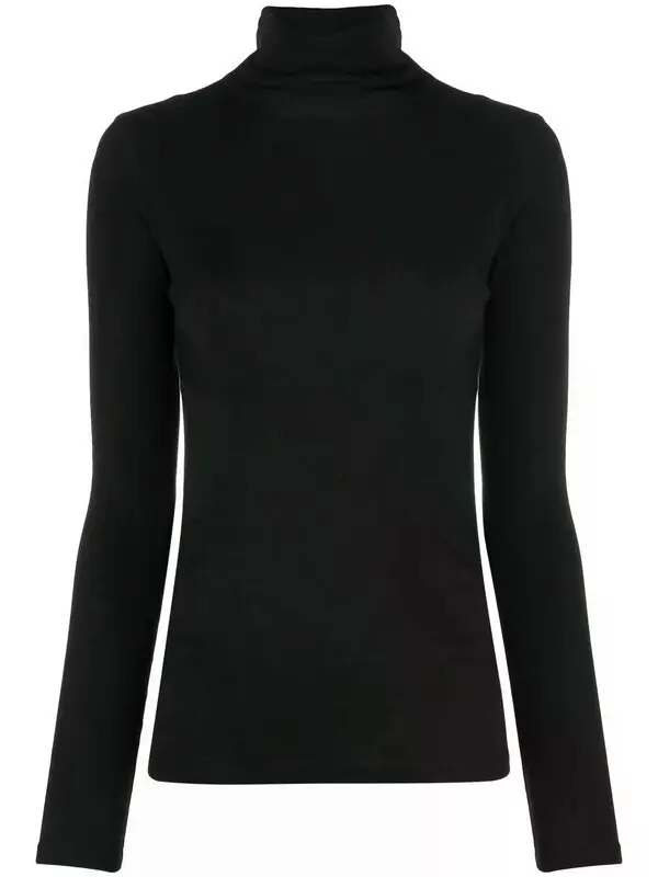 Vince Roll-neck Cotton Blouse