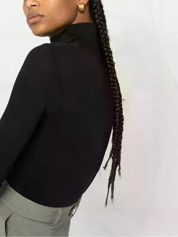 Vince Roll-neck Cotton Blouse