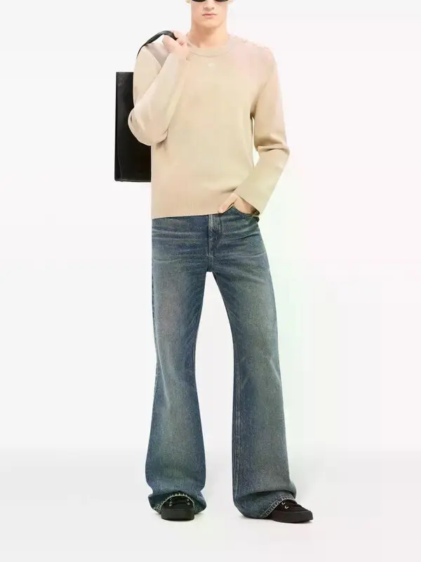 COURREGES Shoulder Snaps Sweater - Neutrals