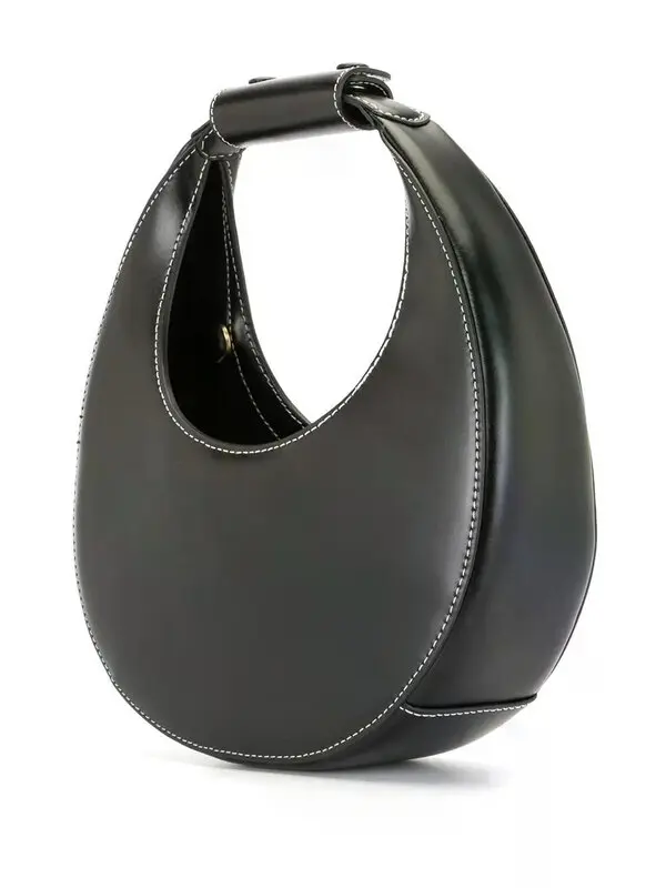 Staud Mini Moon Leather Shoulder Bag - Black
