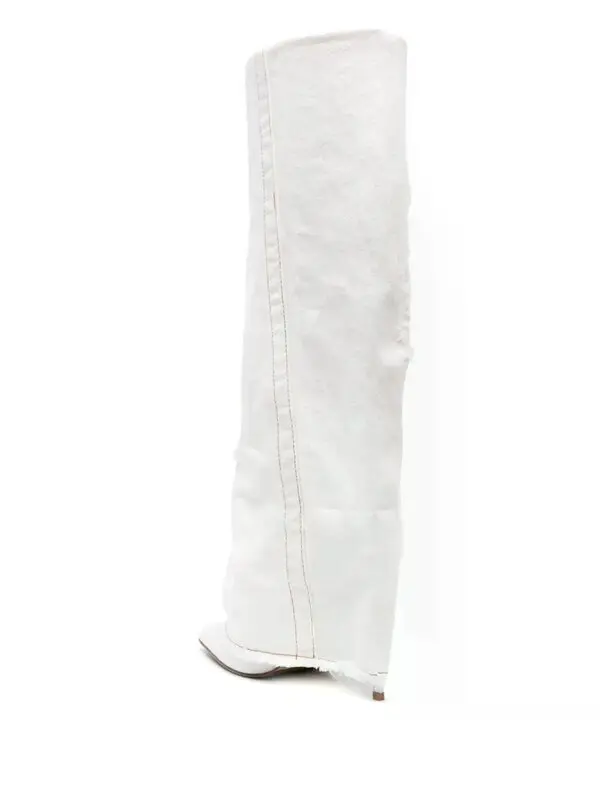 LE SILLA 120mm Cuffed Denim Boots