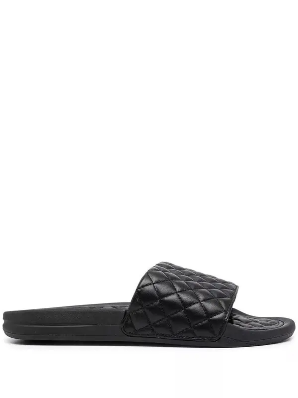 Apl Quilted Lusso Slides - Black