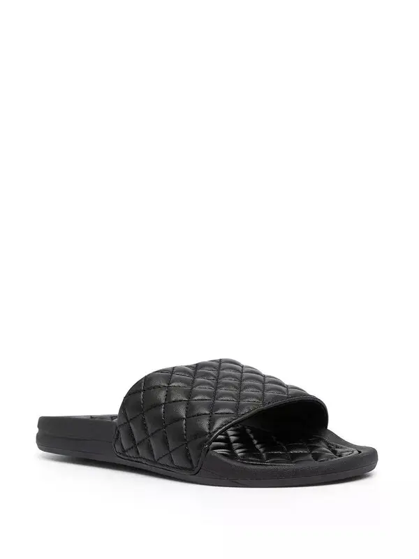 Apl Quilted Lusso Slides - Black