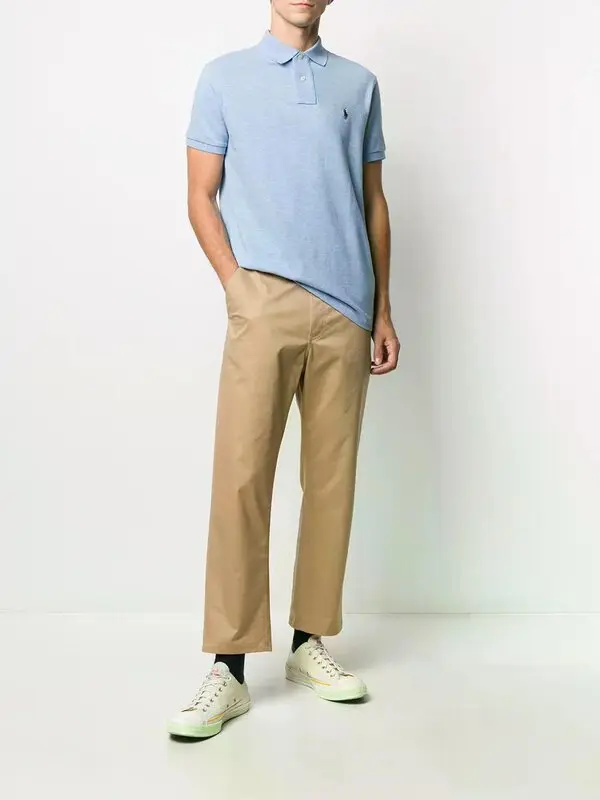 Polo Ralph Lauren Embroidered Motif Polo Shirt - Blue