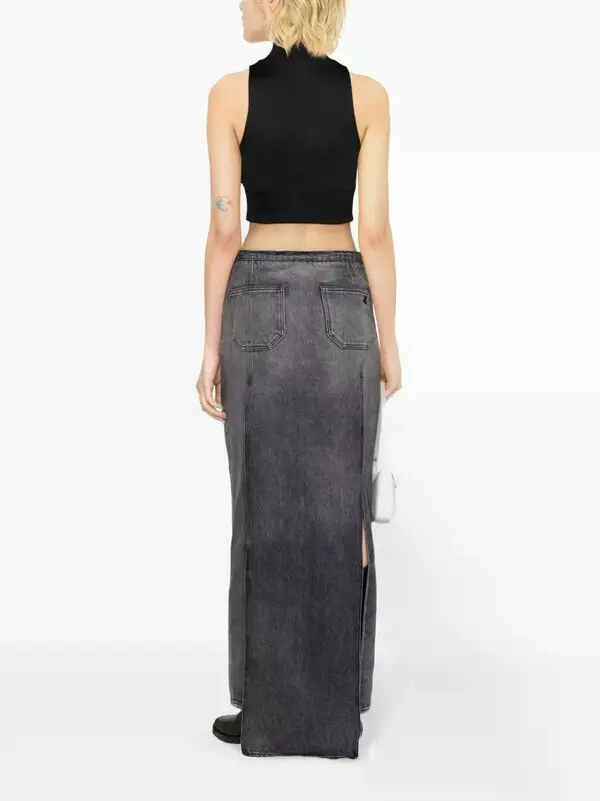 COURREGES Zip-up Cropped Vest - Black