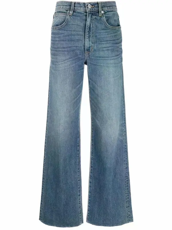 SLVRLAKE Mid-rise Flared Jeans - Blue