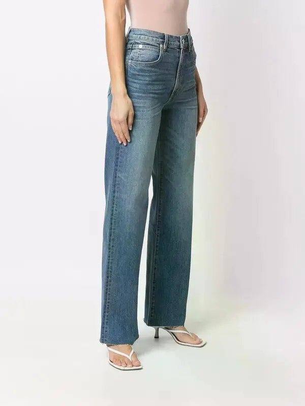 SLVRLAKE Mid-rise Flared Jeans - Blue