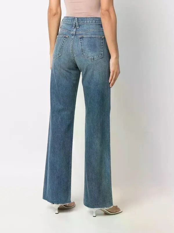 SLVRLAKE Mid-rise Flared Jeans - Blue